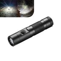 China 18650 Li Ion Battery USB C Rechargeable Camping Flashlight Dual LEDs IP65 Aluminum for sale