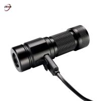 China Portable Keychain Buckle Rechargeable Mini LED Flashlight 18350 Battery Powered for sale