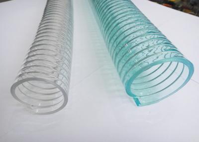 China Industrial PVC Spiral Hose , Reinforced Hose Pipe Colorful Lightweight for sale