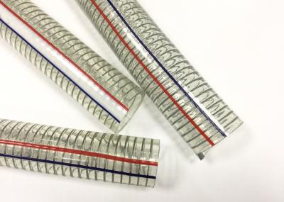 China Large Diameter PVC Spiral Steel Wire Reinforced Hose Flexible Anti Abrasion for sale
