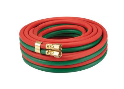 China Flexible PVC Air Hose Rubber Compound Polyester Fiber Reinforced Oxygen Acetylene for sale