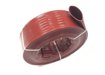 China 127MM 5 Inch PVC Layflat Hose With Striped Surface , Abrasion Resistant for sale