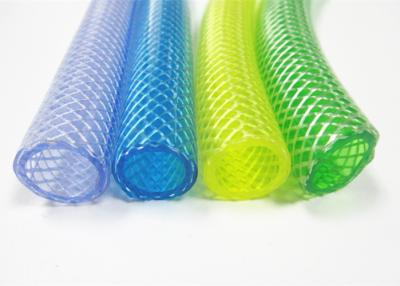 China Light Weight Fiber Reinforced PVC Braided Hose Black Blue Green Yellow Color for sale