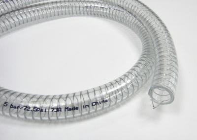China 8mm Thick PVC Flexible Hose / Transparent Steel Wire Reinforced Pipe / Tubing for sale
