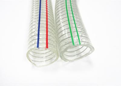 China 1 Inch Clear PVC Hose With Steel Wire Reinforced For Discharge Water Pipe for sale