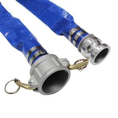 China 6 Inch PVC Irrigation Lightweight Garden Hose Lay Flat Water Discharge Hose for sale