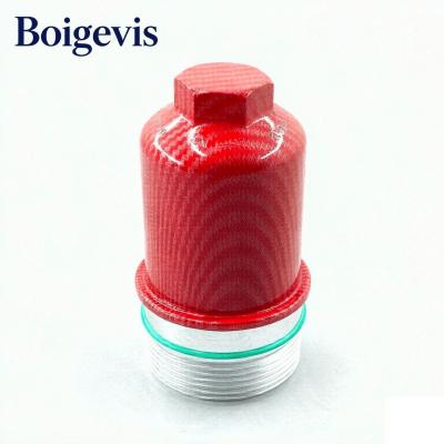 China Original Quality Oil Filter Housing Cap Aluminum Carbon Red 06L115401S. for B9 for sale