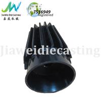 China Black Powder Coated Die Cast Lighting Parts , LED Light ADC12 Aluminum Housing for sale