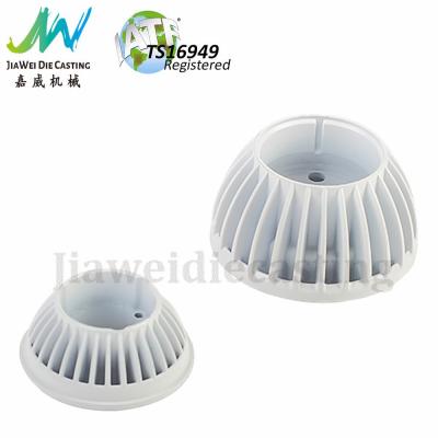 China Aluminum Die Cast Lighting Parts , White Powder Painted Lamp Body for sale