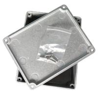 China Custom Drilled Aluminum Instrument Enclosure Stone Vibration Grinding Surface for sale