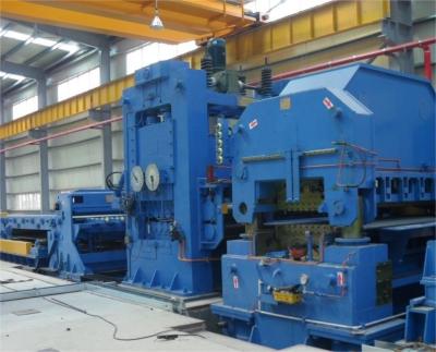China 12000 Mm Cutting Width Steel Coil Uncoiling Leveling Mobile Shear Production Line for sale