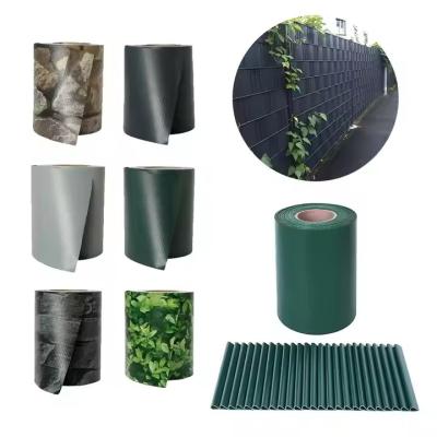 China PVC Strip Screen Fence Tape 19cm x 35m with 20 Clips - Weatherproof Privacy Fabric for Gardens and Outdoor Spaces for sale