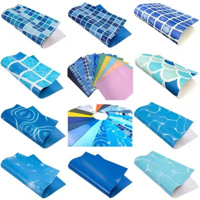 China Reinforced PVC Coated Swimming Pool Liner Fabric 1.2-1.5mm Thickness, 1500-1830mm Width for Water Parks for sale