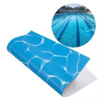 China 1.5mm 2000GSM PVC Swimming Pool Liner Fabric 1000D Anti Microbial 1.2m Width for sale