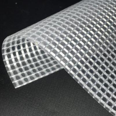 China High Tensive Clear PVC Mesh Fabric Tarpaulin Roll 1000D 650GSM Waterproof UV Resistant for sale