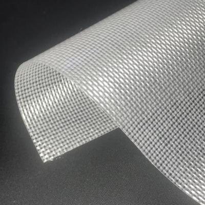 China Clear Outdoor PVC Mesh Fabric 500D 600GSM Waterproof Transparent Material for Tarpaulins and Industrial Covers for sale