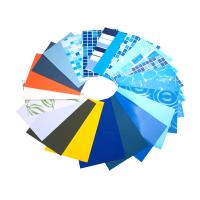 China 2000D 1.5mm Thick PVC Swimming Pool Liner Ocean Blue Mosaic Reinforced Fabric 1500-1830mm Width for sale