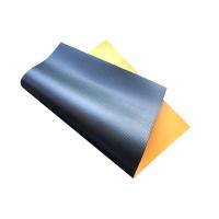 China 730gsm One Side Black PVC Industrial Tarpaulin Fabric for Flexible Vinyl Duct for sale
