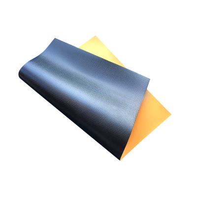 China 730gsm One Side Black PVC Industrial Tarpaulin Fabric for Flexible Vinyl Duct for sale