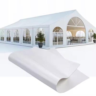 China 1000D 850gsm White PVC Tarpaulin Sheet UV Resistant Warehouse Block Out Tarps Roll for sale