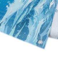 China 1000D 12x12 450g Spray Painting PVC Mesh Fabric for Sports Buildings and Outdoor Applications for sale