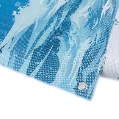 China 1000D 12x12 450g Spray Painting PVC Mesh Fabric for Sports Buildings and Outdoor Applications for sale