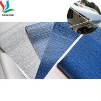 China Waterproof PVC Tarpaulin 450g 500D x 500D Yarn Count for RV Awning Replacement for sale