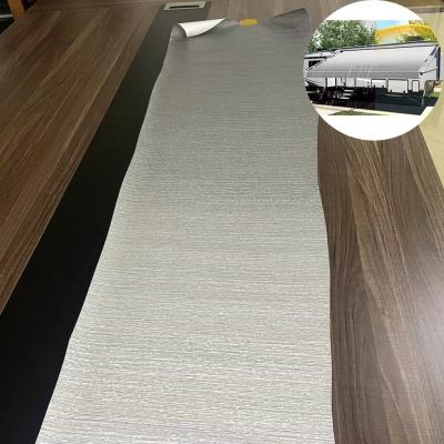 China 18ft RV Awning Fabric Replacement Waterproof Universal Vinyl Canopy for Camper Trailer Motorhome Patio for sale