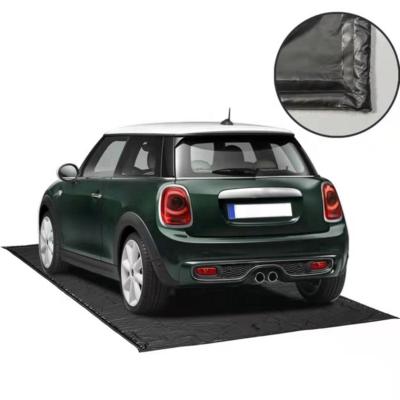 China 8.5x20 ft PVC Tarpaulin Waterproof Garage Floor Mat Car Wash Containment Mat 500D for sale