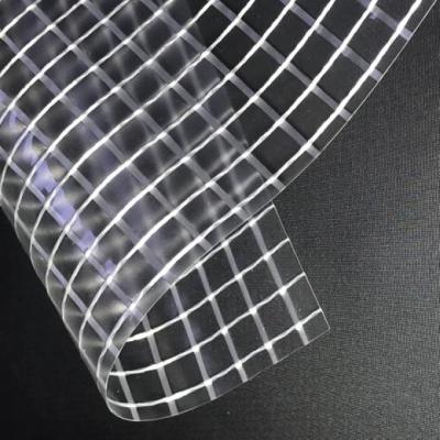 China PVC Transparent Mesh Fabric Tarpaulin 1200g/m² 1.02-3.2M Width Clear Vinyl for sale