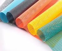 China PVC Mesh Fabric 450gsm 1.02-3.2m Width Breathable Outdoor Furniture Spray Paint Protection for sale