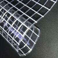 China Fire-retardant Anti-static Lightweight Transparent Mesh Polyester Fabric Tarpaulin 1200g/m² 1.02-3.2m Width for sale