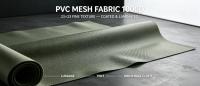 China 1000D Polyester PVC Mesh Fabric with 23*23 Density Waterproof Tear Resistant for Luggage Tents Outdoor Industrial Use for sale