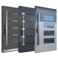 China Italian Front Door Design Villa Pivot Entrance Security Luxury Front Pivot Door Modern Entry Black Porta Aluminum Pivot Door for sale