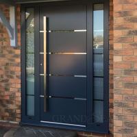 China Italian Front Door Design Villa Pivot Entrance Security Luxury Front Pivot Door Modern Entry Black Porta Aluminum Pivot Door for sale