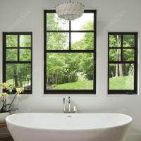 China Hurricane Impact  Aluminium Single Hung Windows for House Tempered Glass Double Glazed Double Hung Windows for sale