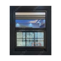 China Hurricane Impact  Aluminium Single Hung Windows for House Tempered Glass Double Glazed Double Hung Windows for sale