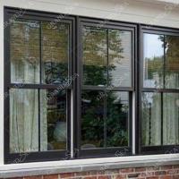 China Hurricane Impact  Aluminium Single Hung Windows for House Tempered Glass Double Glazed Double Hung Windows for sale