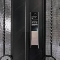 China Modern Screen Main Entry Rod House Storm Security Black Single Double Modern Wrought Cost Iron Front Doors for sale