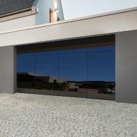 China Villa Luxury 16 Ft Foot Clear Frosted Full View Aluminum Automatic Double Modern Insulated Glass Garage Door for Sale for sale