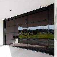 China Villa Luxury 16 Ft Foot Clear Frosted Full View Aluminum Automatic Double Modern Insulated Glass Garage Door for Sale for sale