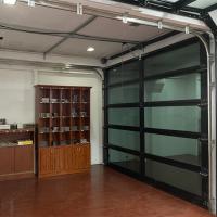 China Villa Luxury 16 Ft Foot Clear Frosted Full View Aluminum Automatic Double Modern Insulated Glass Garage Door for Sale for sale