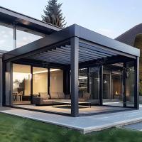 China Luxury Patio Automatic Smart Cover Louver Roof System Waterproof Garden Aluminium Outdoor Motorized Pergolas for sale