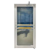 China USA American Modern Design Storefront Front Glaze White Swing Entry Commercial Kfc Chicken Aluminium Door for sale