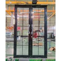 China USA American Modern Design Storefront Front Glaze White Swing Entry Commercial Kfc Chicken Aluminium Door for sale