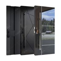 China Hot Sales House Main Big Iron Stainless Steel Luxurious Cast Aluminum Modern Entry Exterior Entrance Door Pivot for sale
