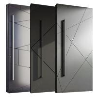 China Hot Sales House Main Big Iron Stainless Steel Luxurious Cast Aluminum Modern Entry Exterior Entrance Door Pivot for sale