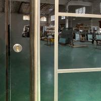 China Australia Style Finished Bright Black High Glossy Color Front Flush Luxury Aluminum Security Stainless Steel Pivot Entry Door for sale