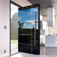 China Luxury Villa Top Quality Steel Door Entry Modern Lock System Stainless Steel Front Entrance Pivot Door for sale