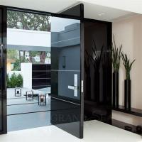 China Luxury Villa Top Quality Steel Door Entry Modern Lock System Stainless Steel Front Entrance Pivot Door for sale